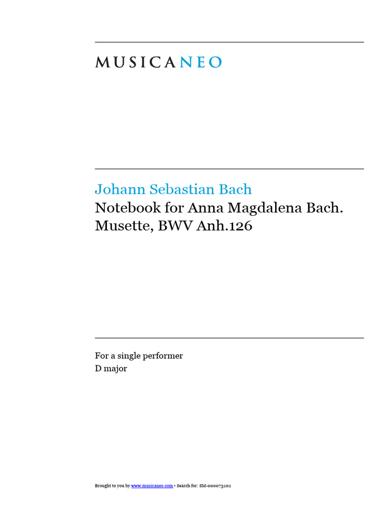 Bach Musette in D Major | PDF