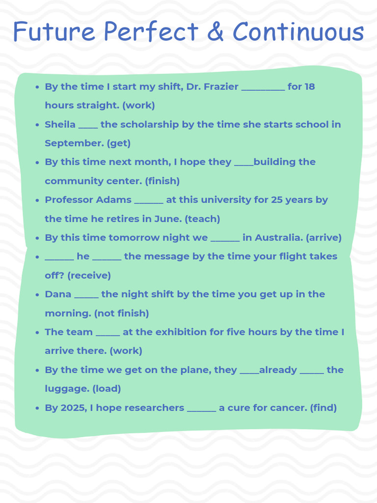 Future Perfect & Future Perfect Continuous | PDF