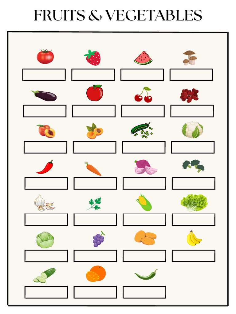1.A) Fruits & Vegetables | PDF