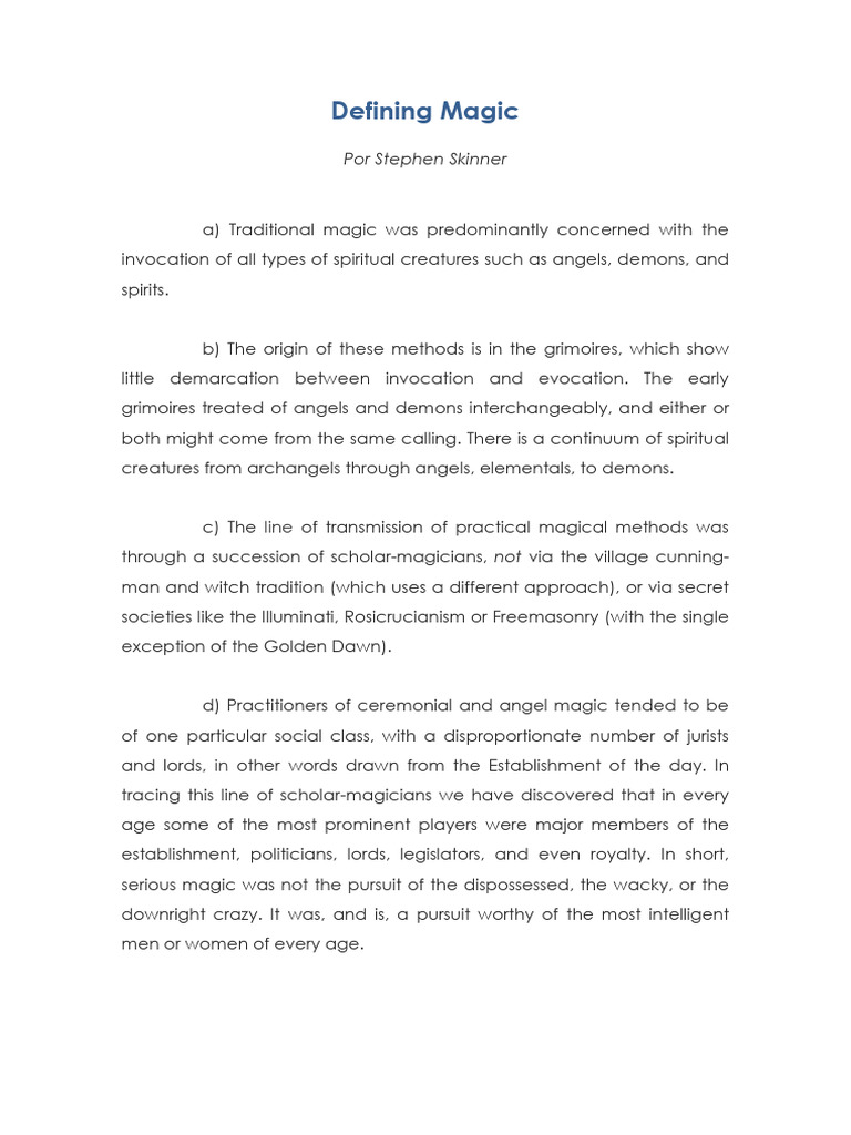 Stephen Skinner - Definition of Magic | PDF | Devil | Demons