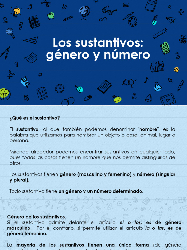 Tipos de sustantivos en español: guía completa | PDF | Sustantivo ...