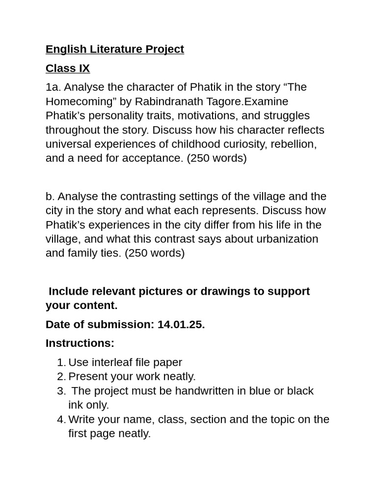 English Literature Project | PDF