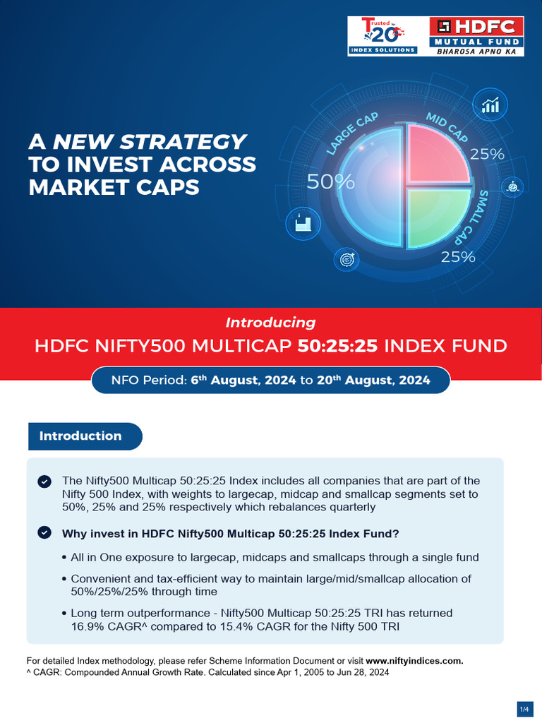 HDFC Nifty500 Multicap 50-25-25 Index Fund - Leaflet | PDF | Stock ...