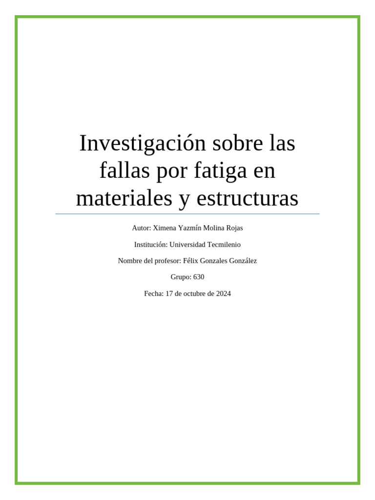 Fallas por Fatiga en Materiales y Estructuras | PDF | Fatiga (material ...