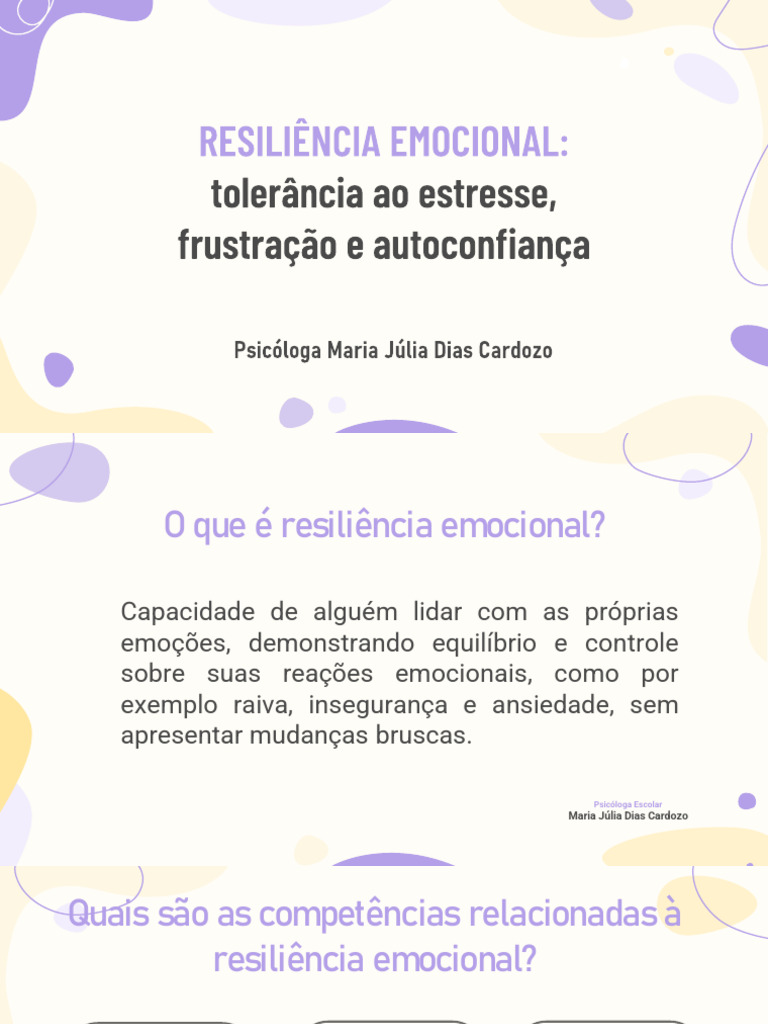Psicóloga Maria Julia Dias Cardozo - Polo 10 - RESILIÊNCIA EMOCIONAL ...