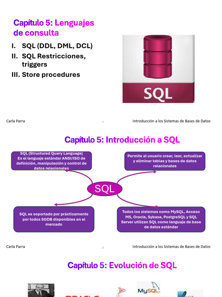 Introducción a SQL y sus Elementos | PDF | SQL | Bases de datos