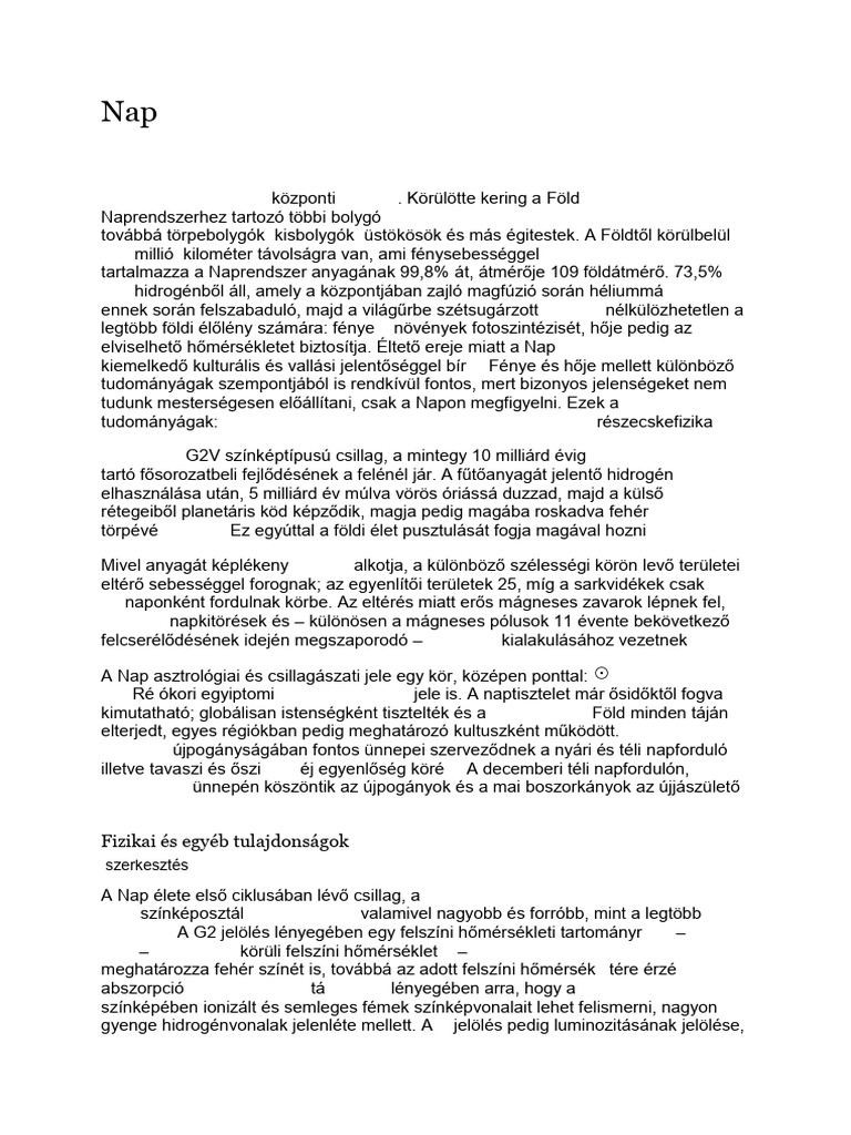 Fizikai És Egyéb Tulajdonságok | PDF