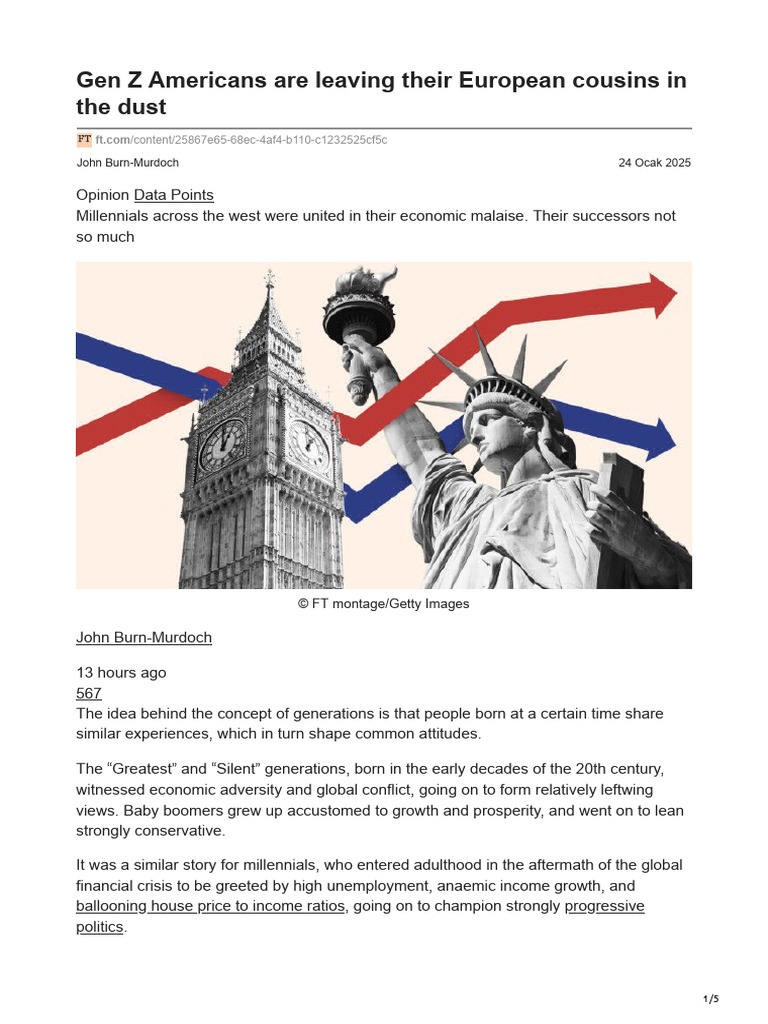 Gen Z Americans Are Leaving Their European Cousins in The Dust | PDF ...