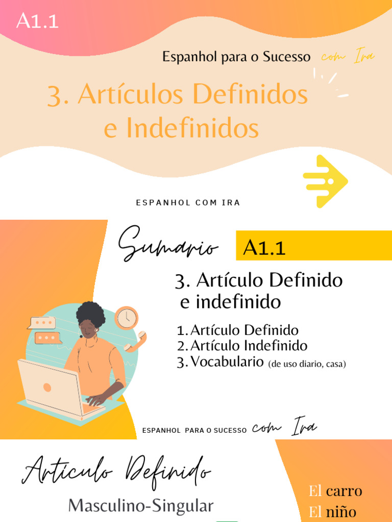 Artículos Definidos e Indefinidos en Español | PDF | Materiales de ...