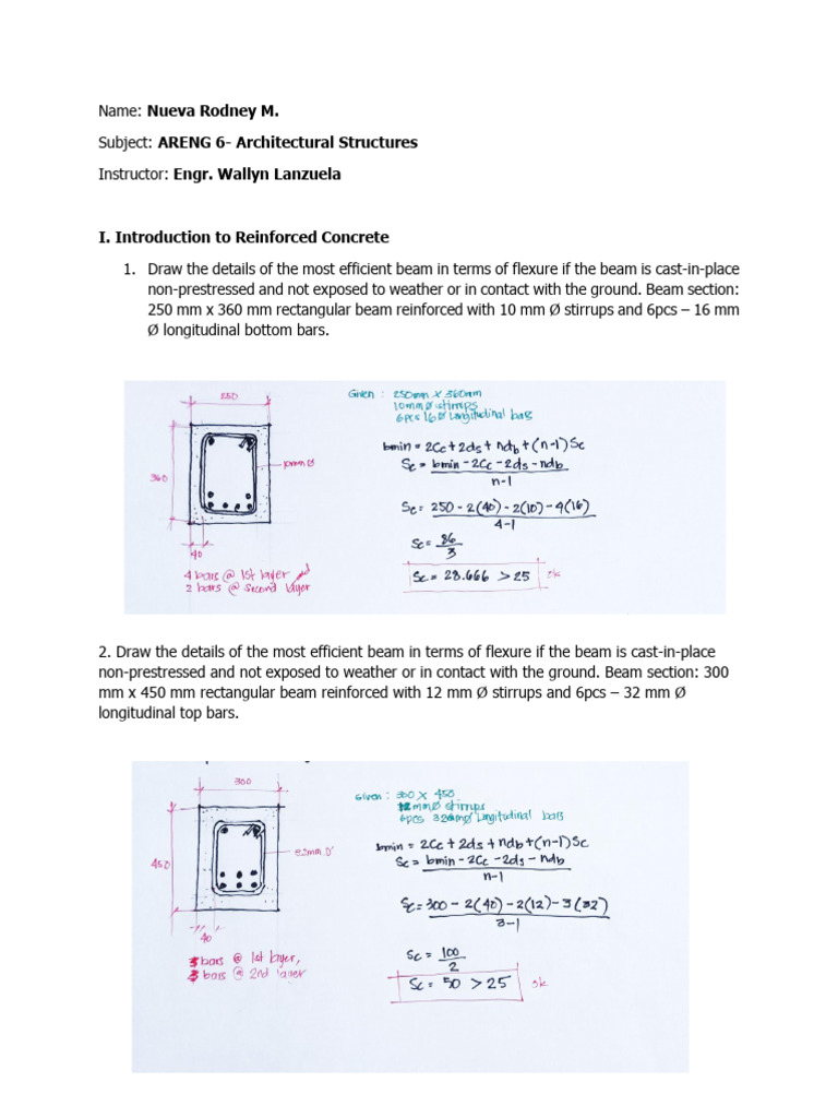 ARENG-6-QUIZ | PDF | Beam (Structure) | Bending