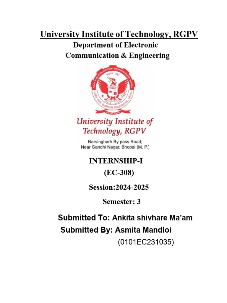 Pranjal Gupta Internship Report | PDF