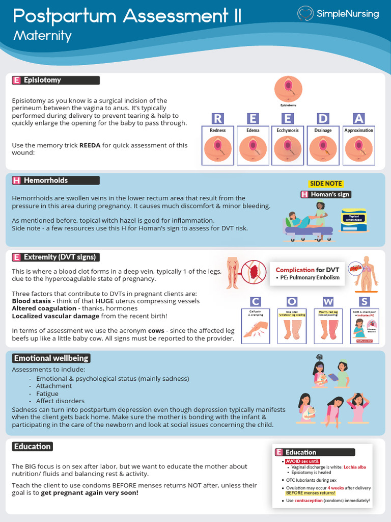 Postpartum Assessment II | PDF | Postpartum Period | Childbirth
