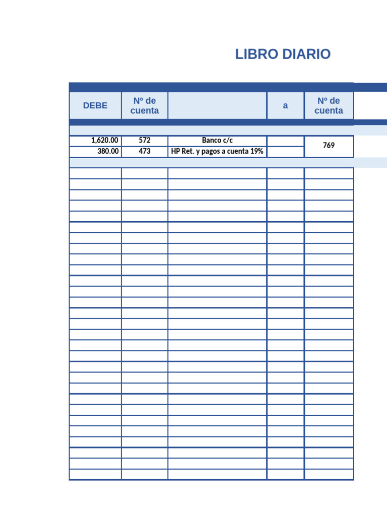 Registro De Movimientos Financieros Pdf