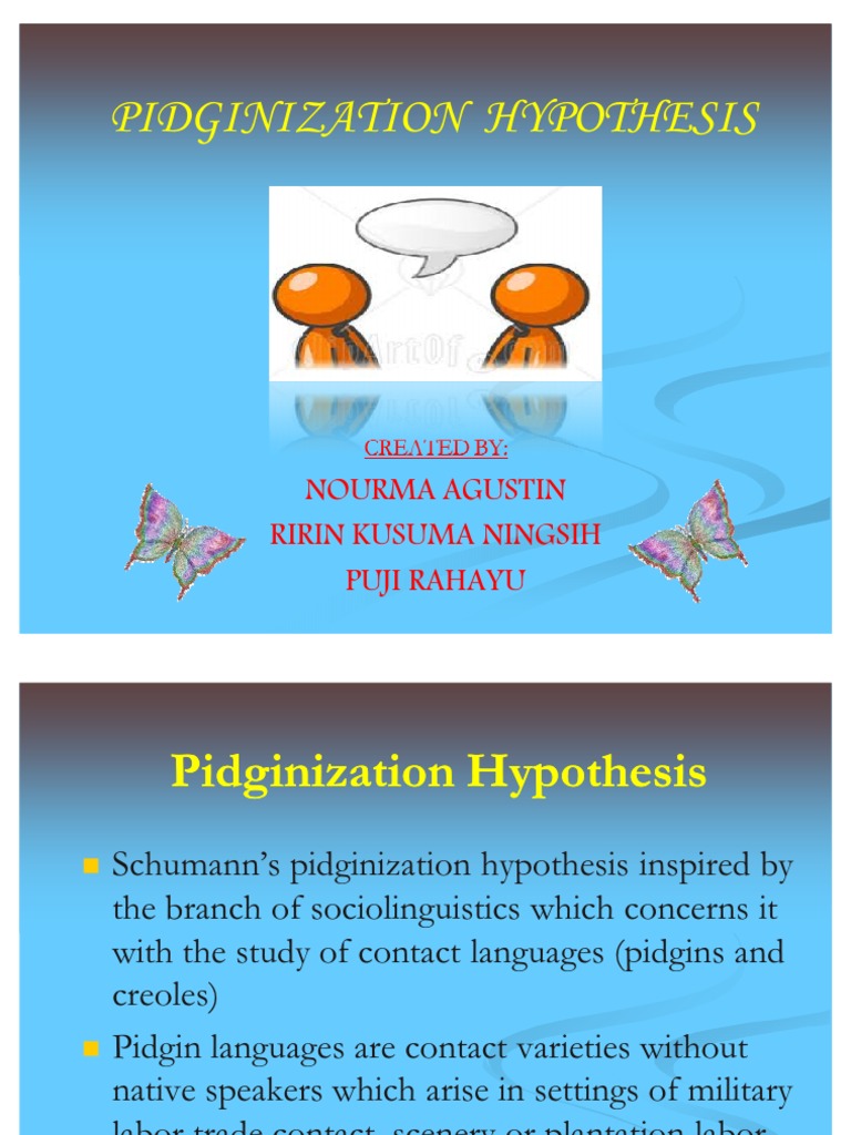 Pidginization Hypothesis - PPT New | PDF