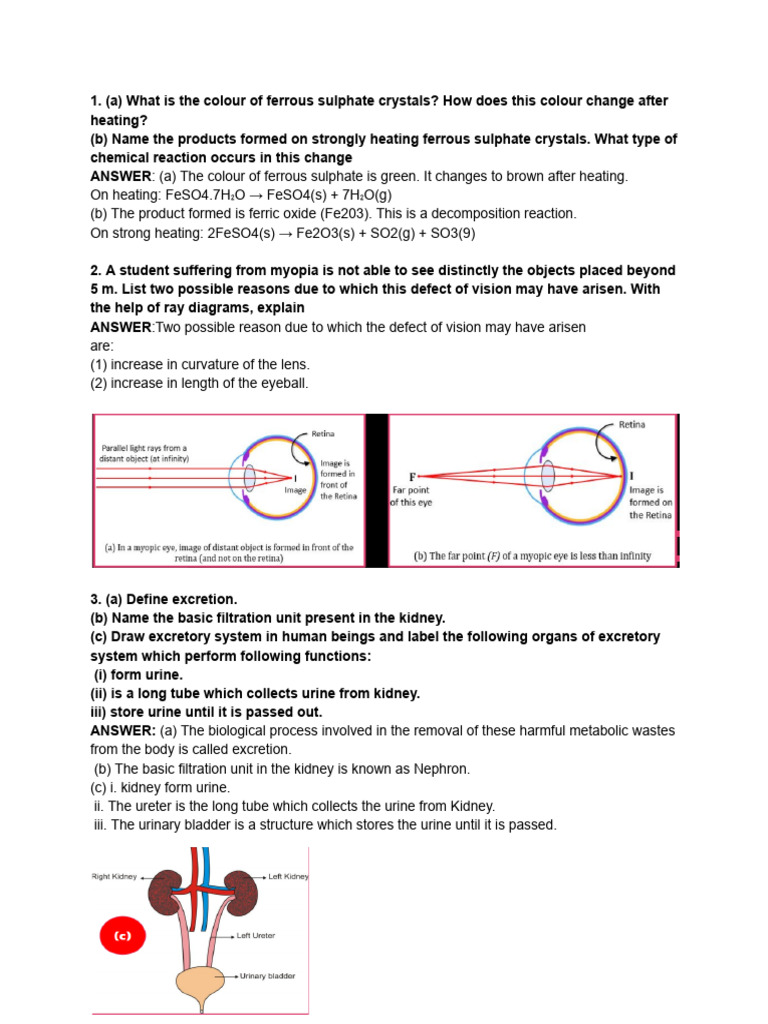 science imp 33 ques | PDF | Oxide | Detergent