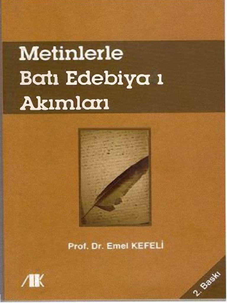 Emel Kefeli Metinlerle Batı Edebiyat Akımları Akademik Yayınları | PDF