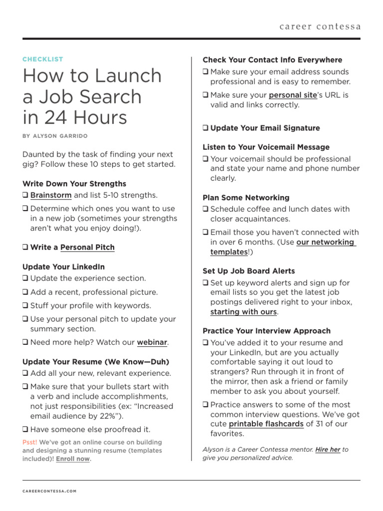 Launch Your Job Search in 24 Hours | PDF | Online Services | Cyberspace
