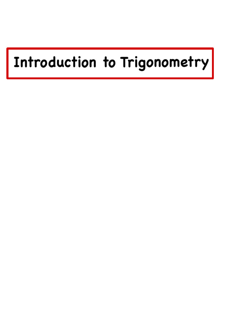 Trigonometry Basics and Identities | PDF | Elementary Mathematics | Angle