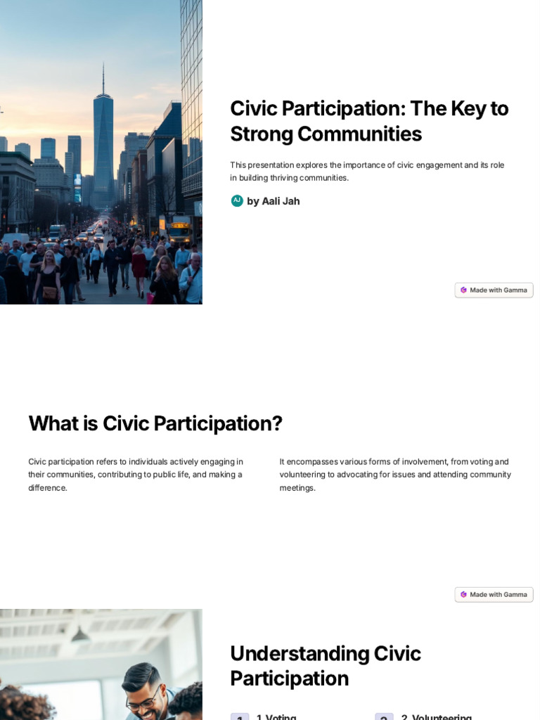 Civic Participation The Key To Strong Communities | PDF | Civic ...