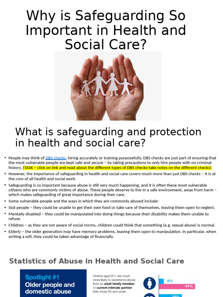 Why is Safeguarding So Important in H&SC Settings Cover | PDF | Child ...