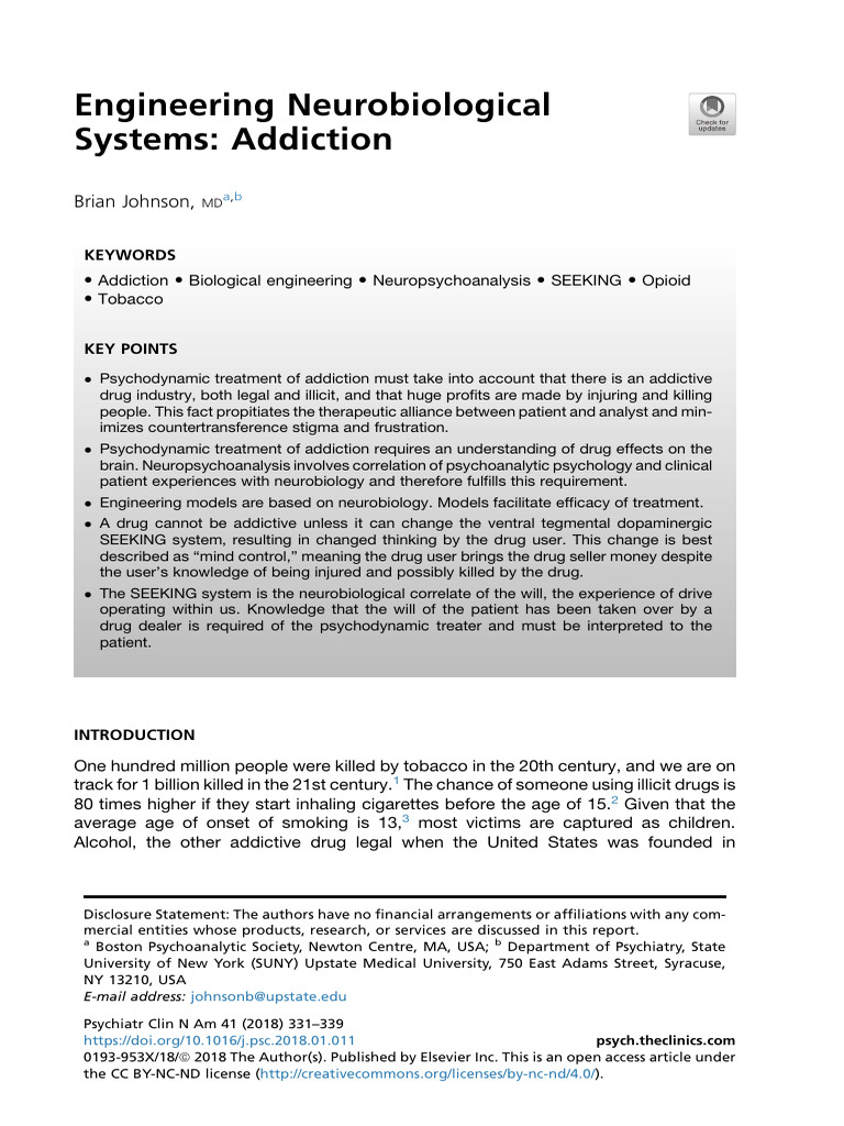 Neurobiological Insights on Addiction | PDF | Dopamine | Reward System