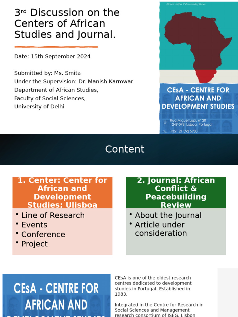 Universty Center and Journal | PDF | Peacebuilding | Science
