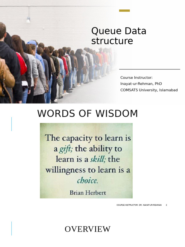 Updated Slides of Queue Data Structure (Fall-2023) | PDF | Queue ...