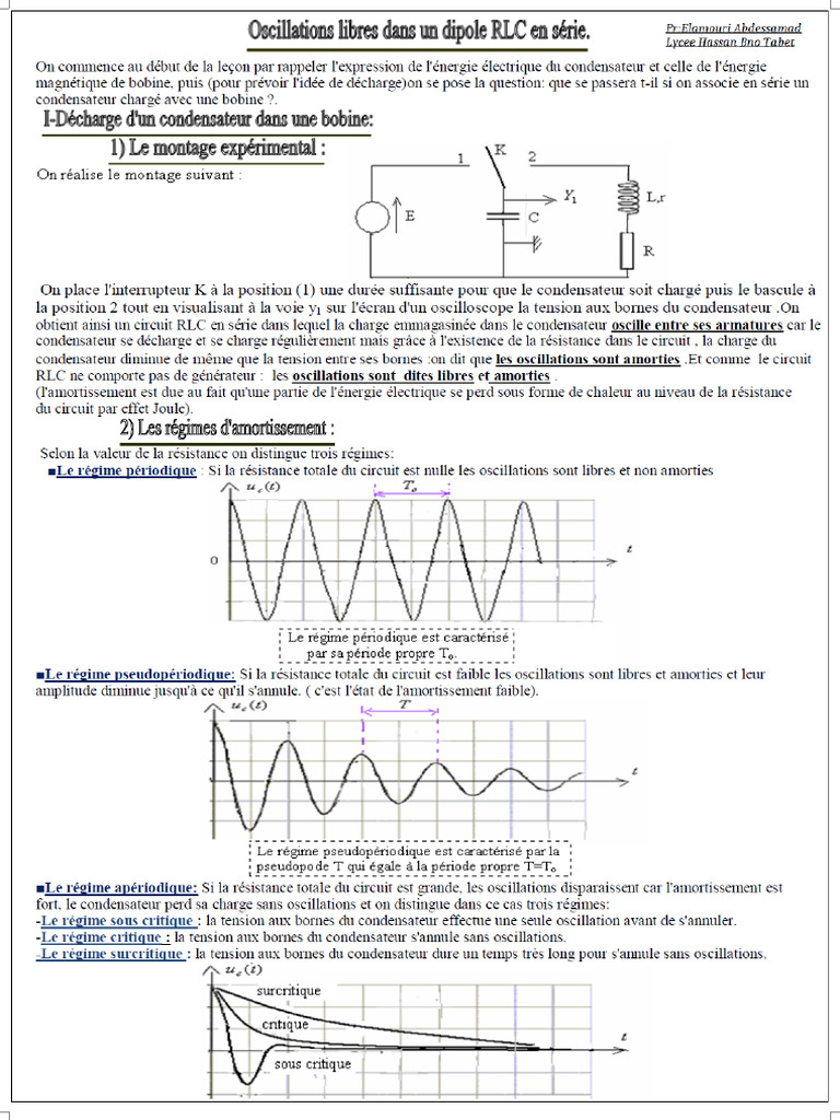 Cours Dipole RLC | PDF
