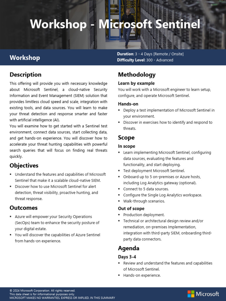Microsoft Sentinel Workshop for IT Pros | PDF | Microsoft Azure ...