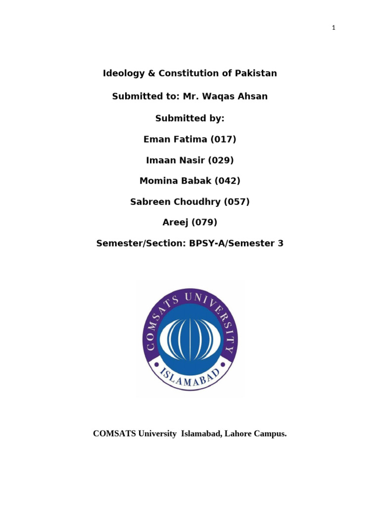 ideology project | PDF | Urdu | Pakistan