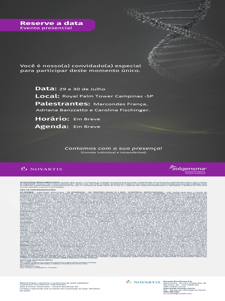 Novartis Zolgensma Speaker Training Editavel Sem Foto V2 | PDF