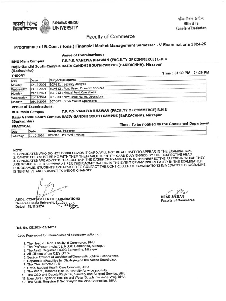 And M.com, Mba I, III, V 12 Pages | PDF