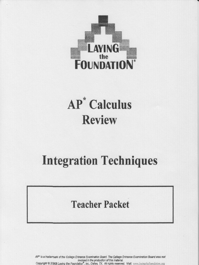 Review 6 - Integration Techniques | PDF