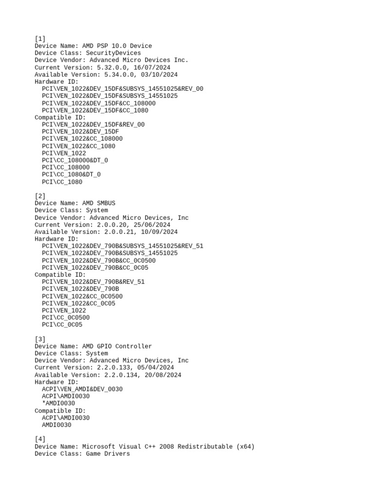Driver Booster Export List | PDF | Device Driver | Usb