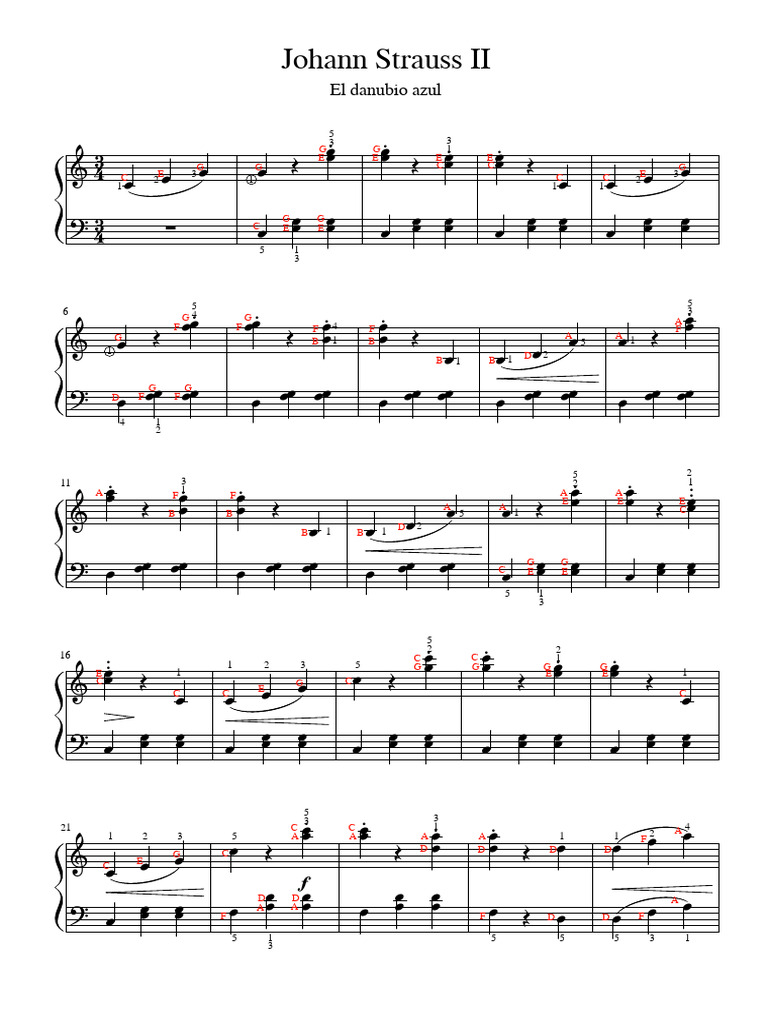 El+Danubio+Azul+(Johann_Strauss_II) | PDF