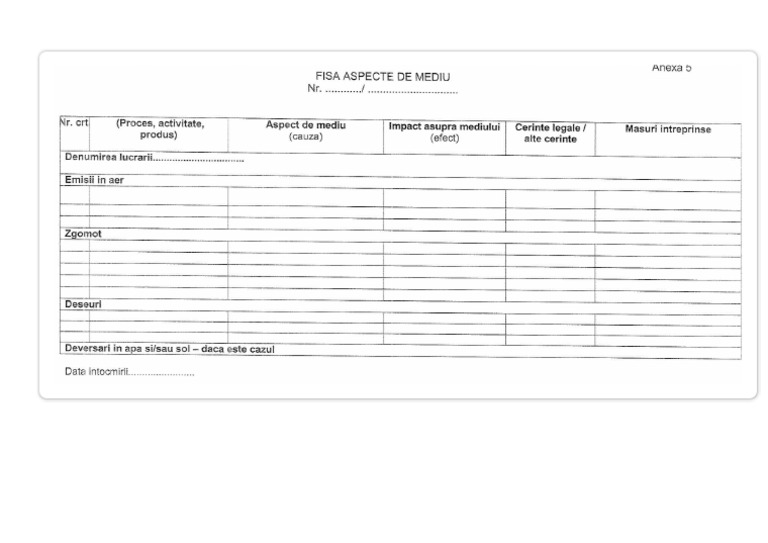 Anexa 5 Mediu | PDF