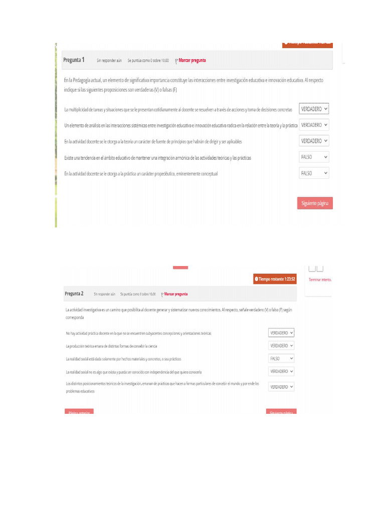 Modulo 1, Cuestionario 1 - Matematicas | PDF