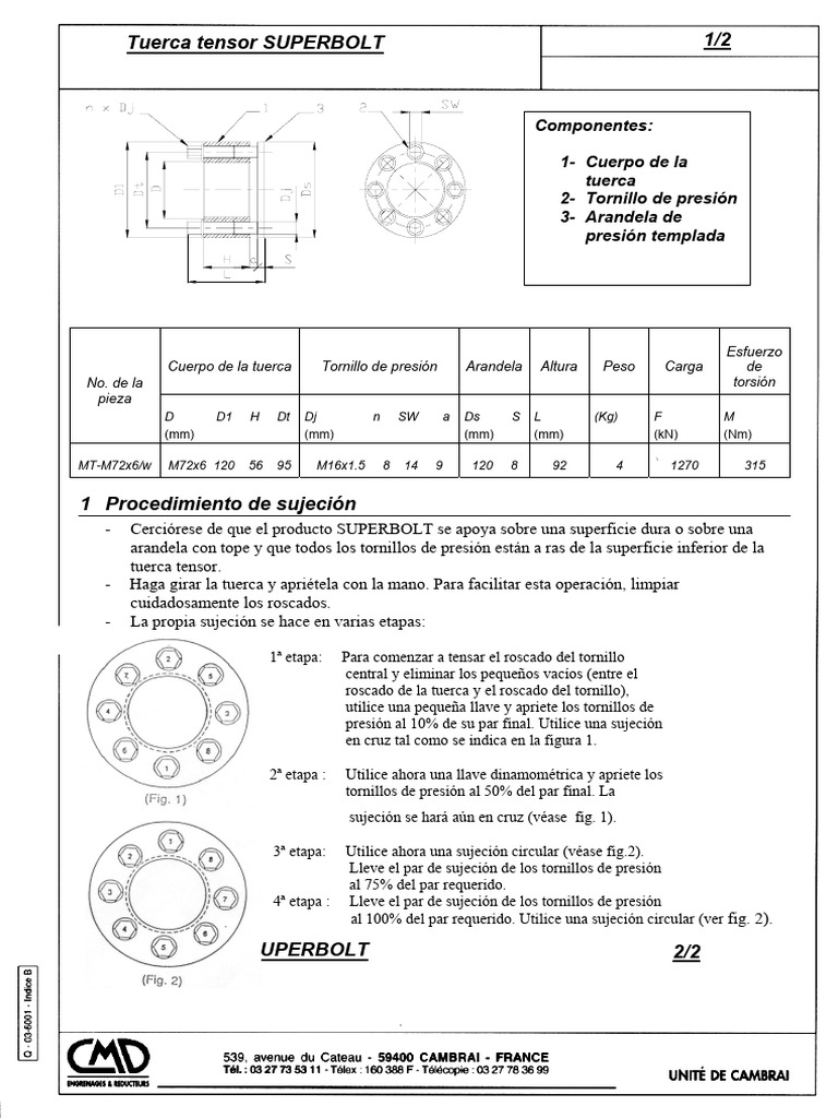 Superbolt Esp | PDF | Tornillo | Tuerca (Hardware)