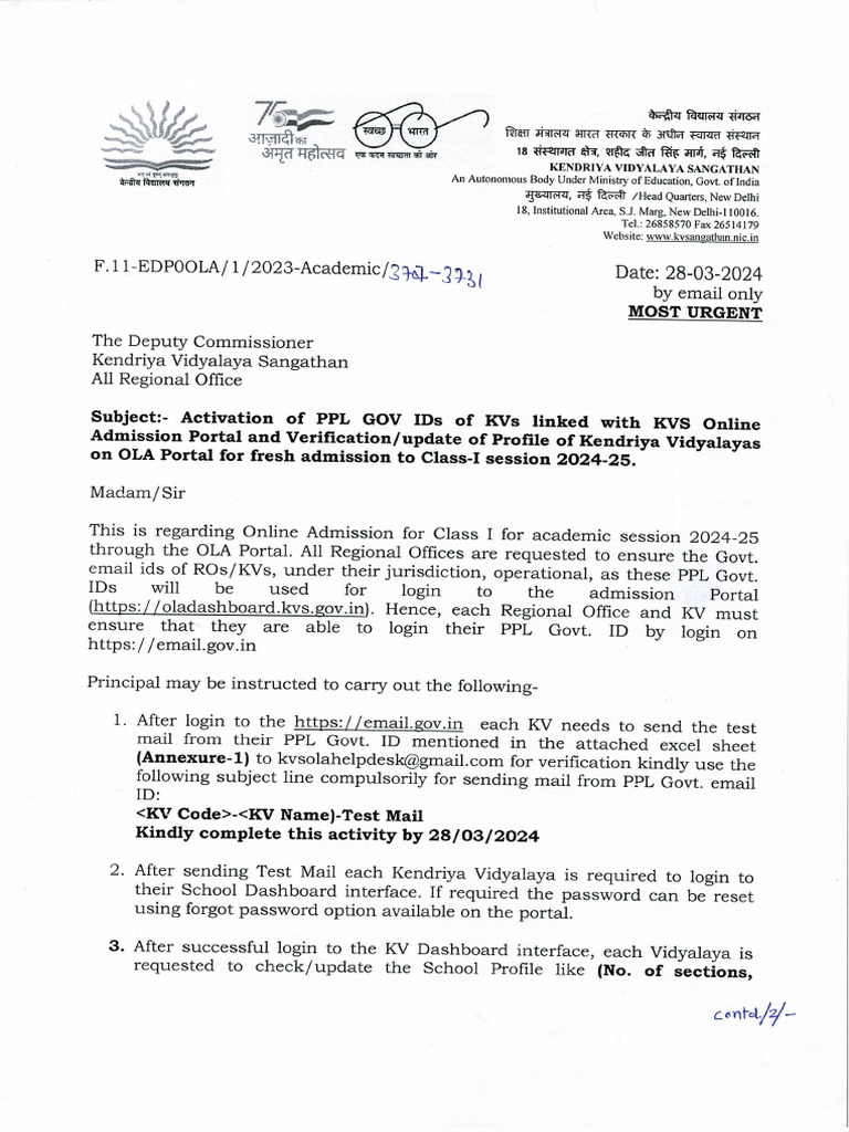 Letter For OLA Portal 2024 | PDF | Educational Organizations ...
