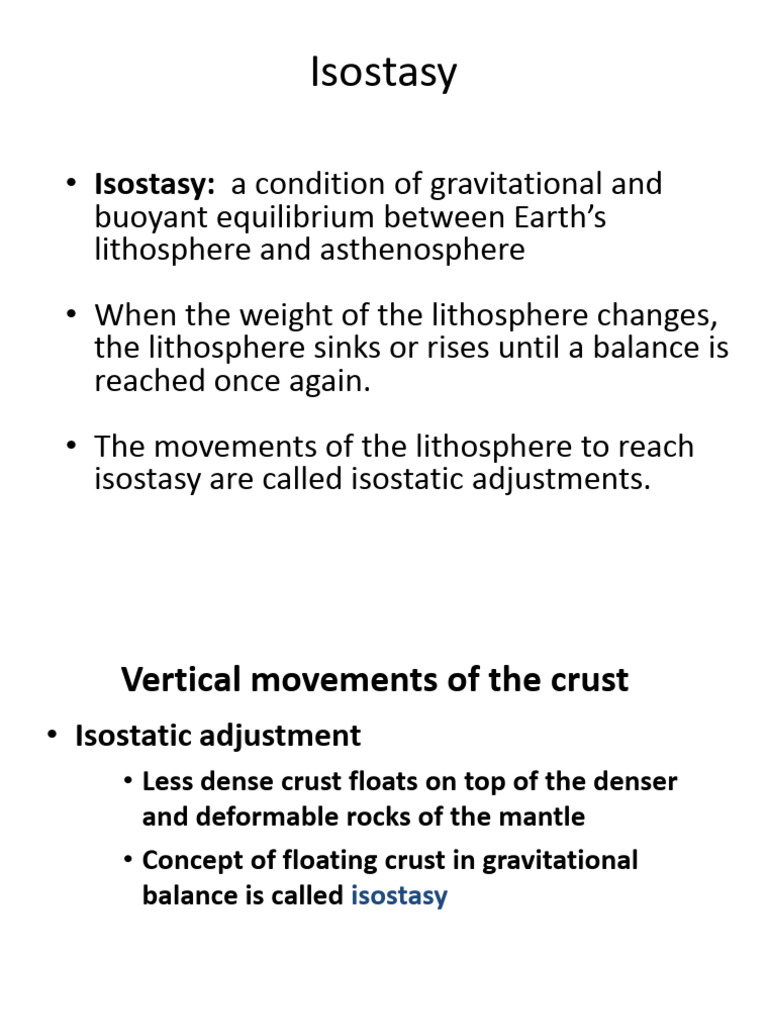 isostasy (1) | PDF | Structure Of The Earth | Earth Sciences