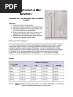 Impact of Drop Height on Ball Bounce | PDF | Potential Energy | Applied ...