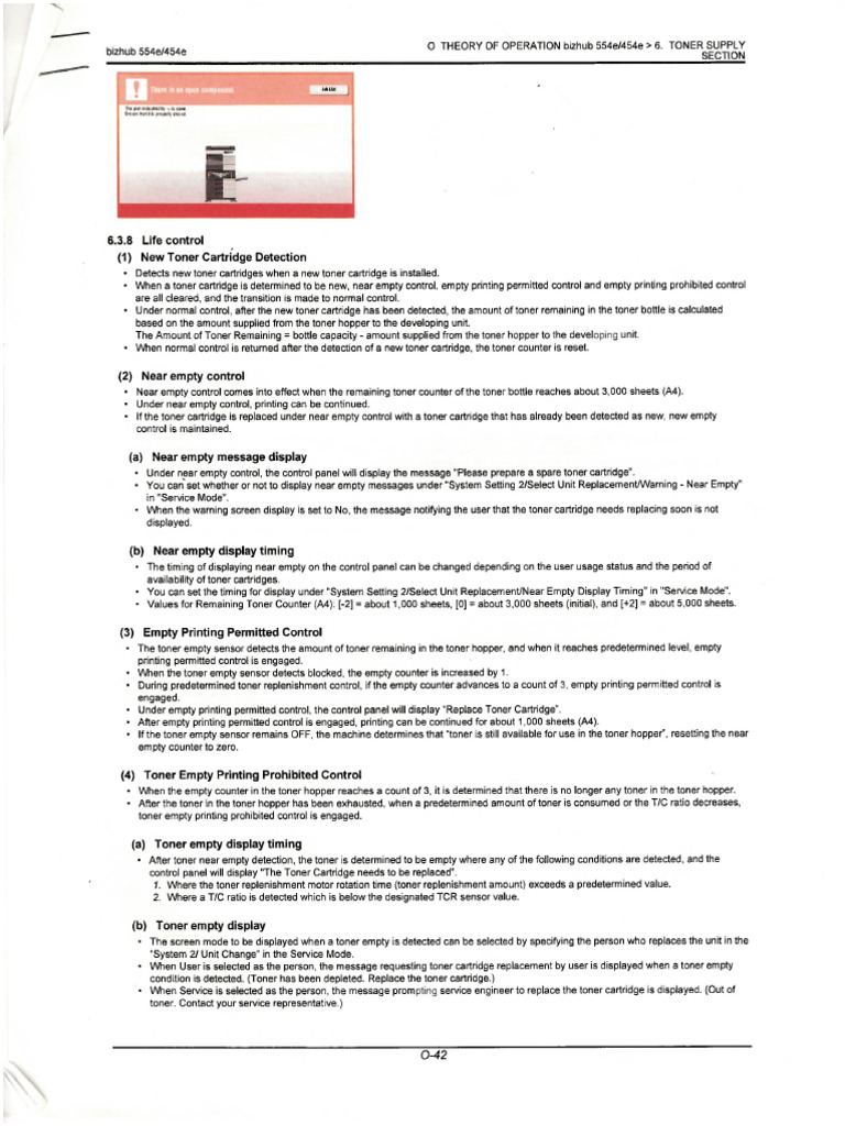 Bizhub Toner Control Warning - 250125 - 133115 | PDF