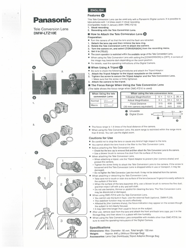 DMW-LTZ10 User Manual | PDF
