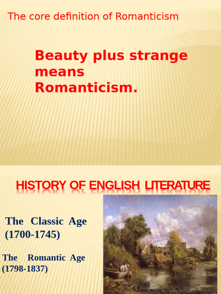 Elements of Romanticism | PDF | Romanticism | William Wordsworth