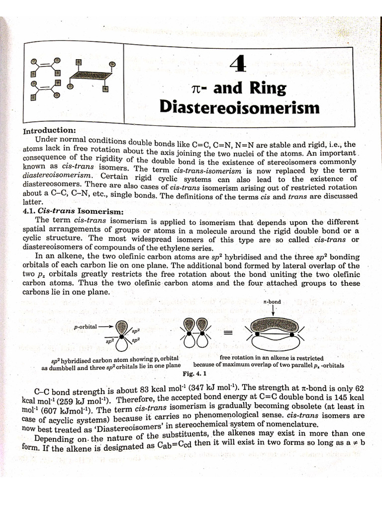 Cis-Trans Isomerism and E-Z Nomenclature | PDF