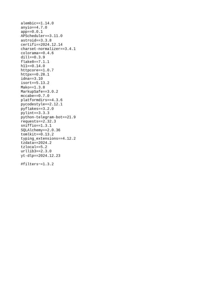 Python Package Dependencies List | PDF