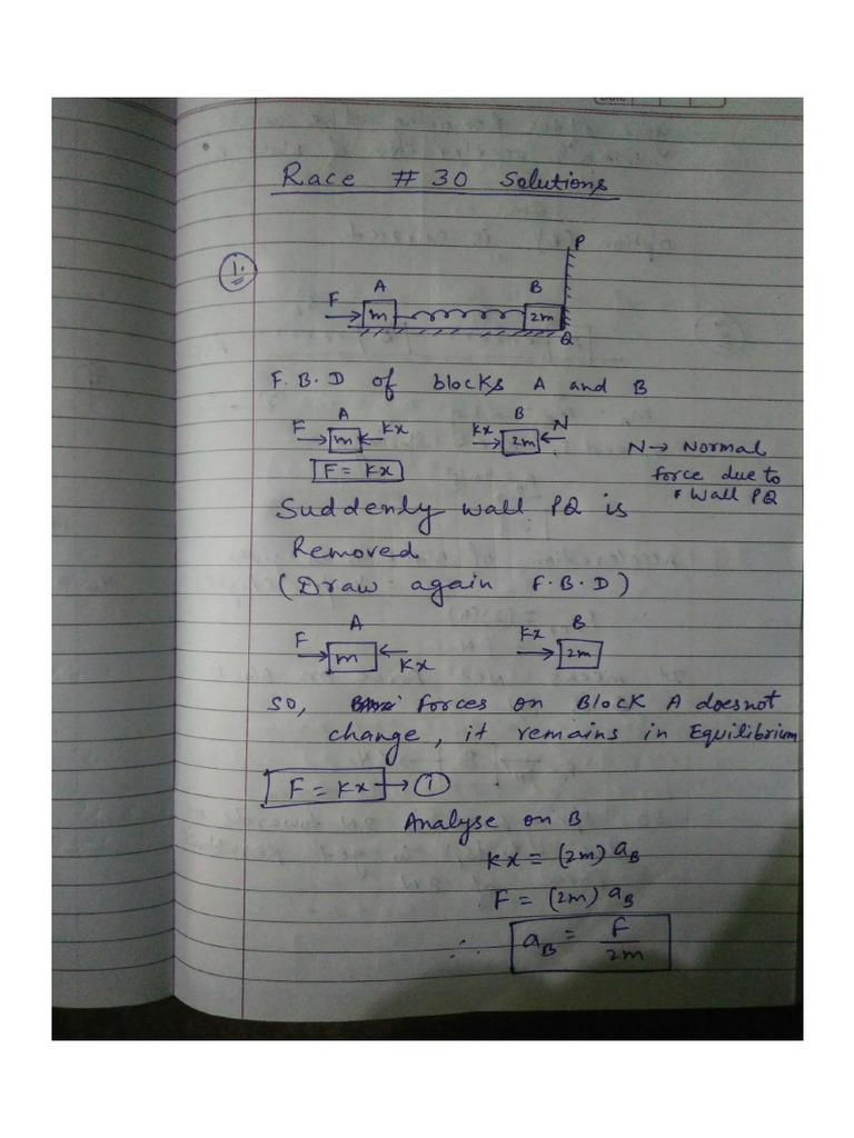 (Solution) Phy Race-#030 | PDF