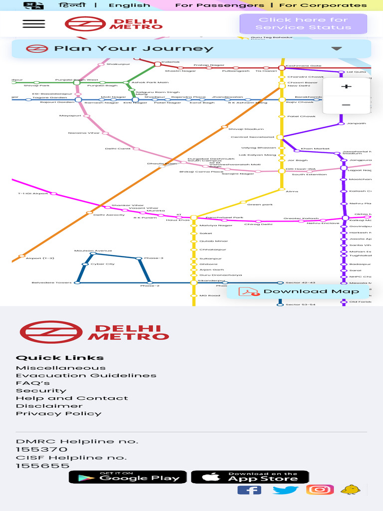 Welcome To Delhi Metro Rail Corporation (DMRC) Official Website | PDF ...