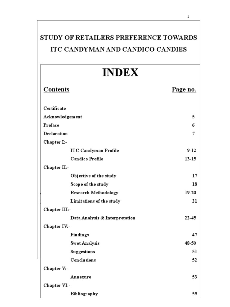Retailer Preferences: ITC Candyman vs Candico | PDF | Survey ...