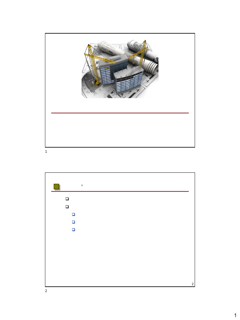Topic 01 - Introduction to the Construction Industry | PDF ...